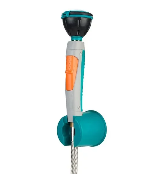 Hand-Augendusche mit 1 Brausekopf, grau/grün, Wand-/Tischmontage, BR